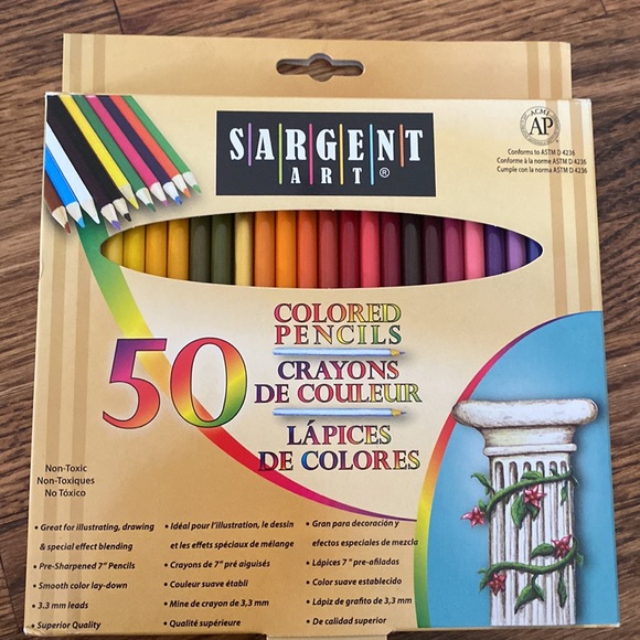Art | New Adult Coloring Book And Colored Pencils | Poshmark